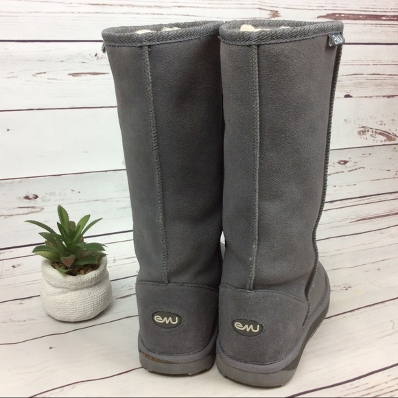 Emu | Shoes | Emu Grey Suede Boots Size | Poshmark